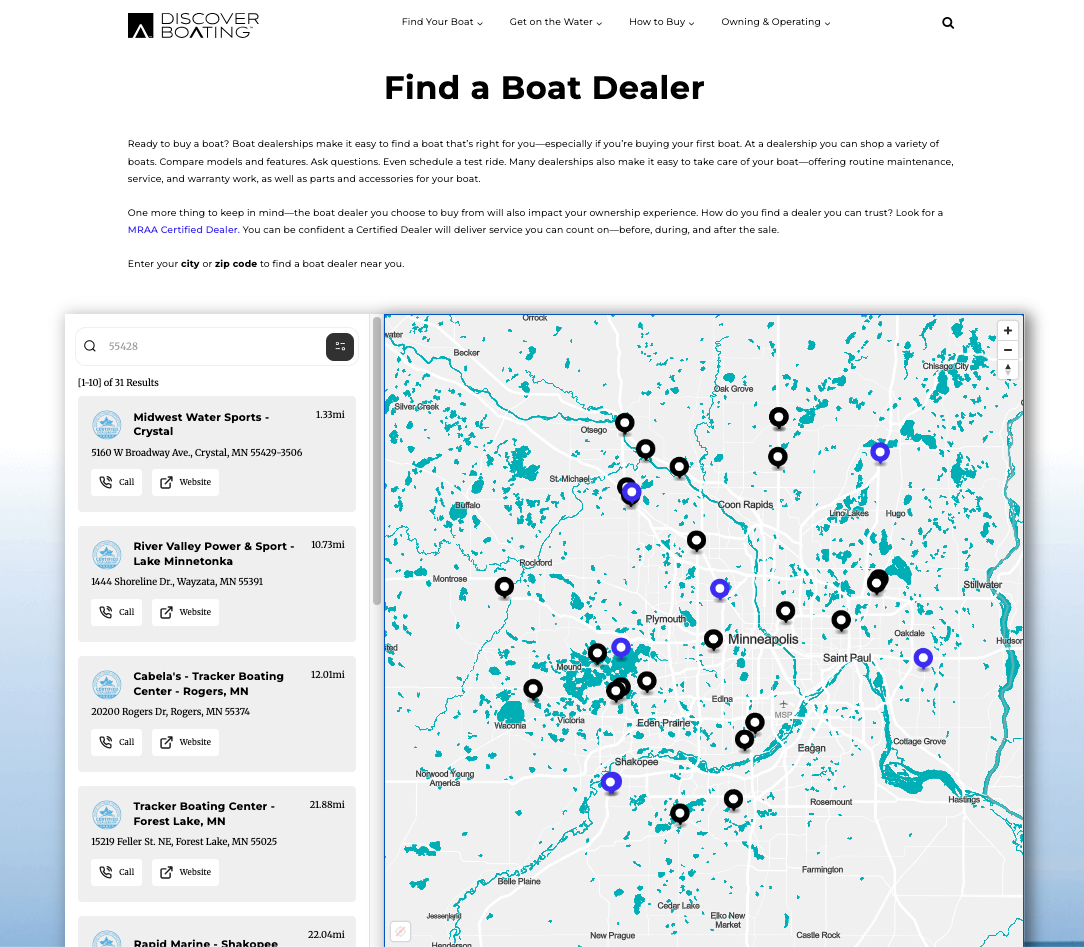 Dealer Finder Tool Increases Introductions - Marine Retailers Association